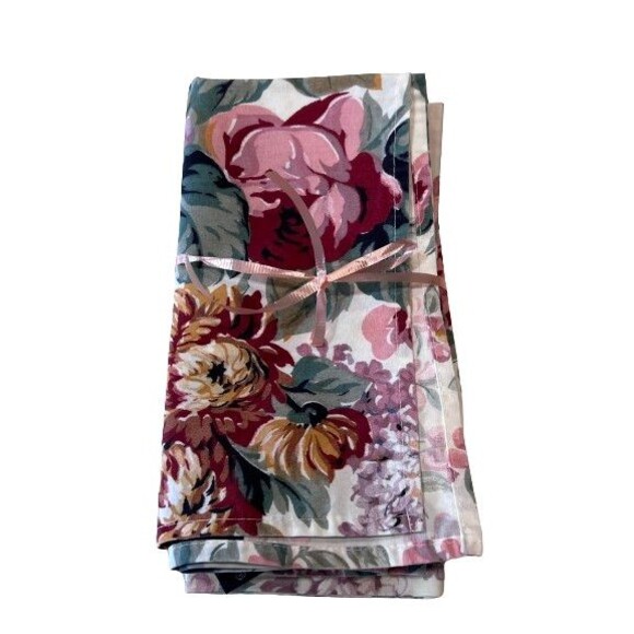 Ralph Lauren | Dining | Vtg Ralph Lauren Wild Roses Set Cloth Napkins ...